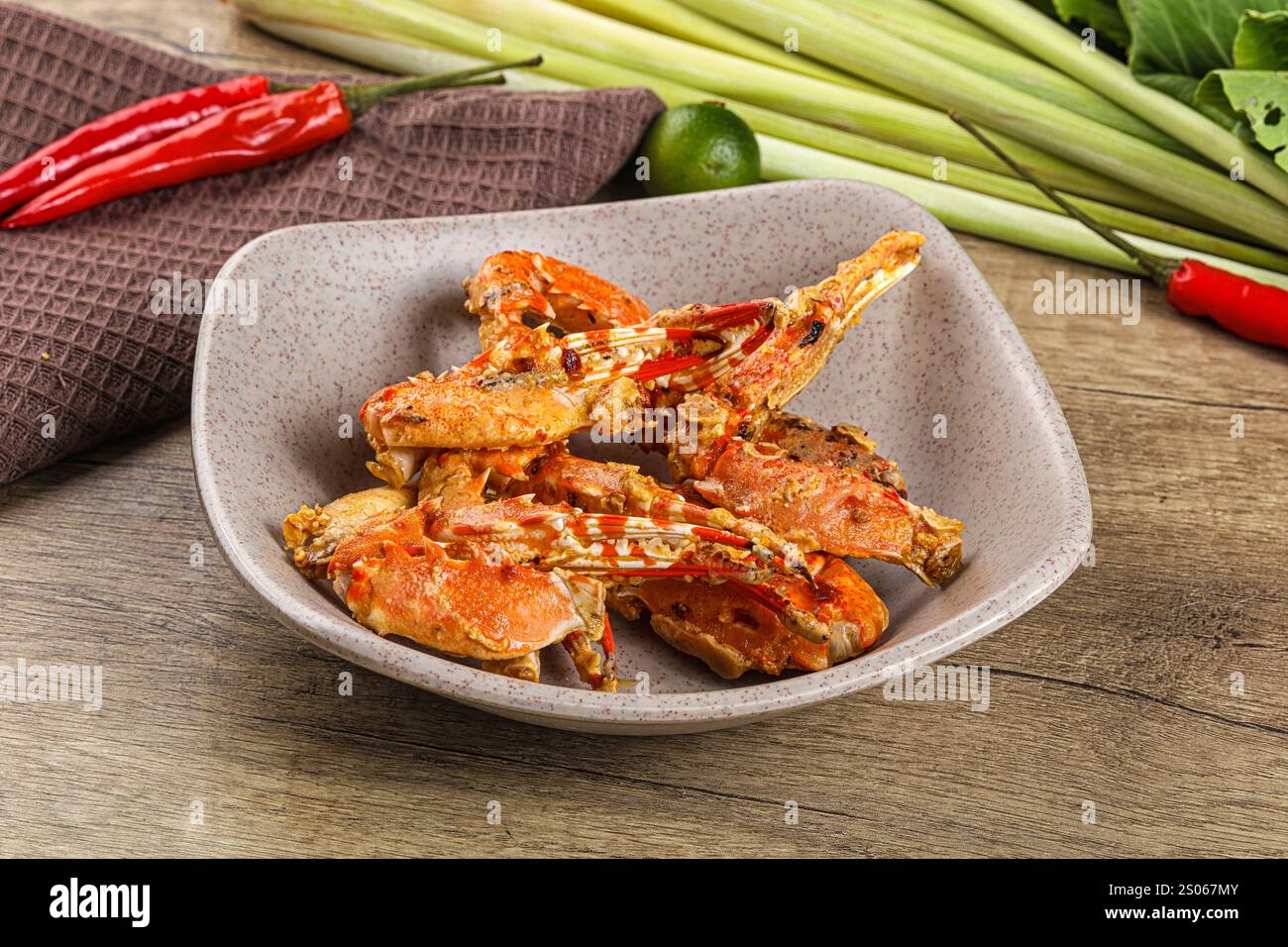 Delicous steamed Spider crab Claws snack Stock Photo - Alamy