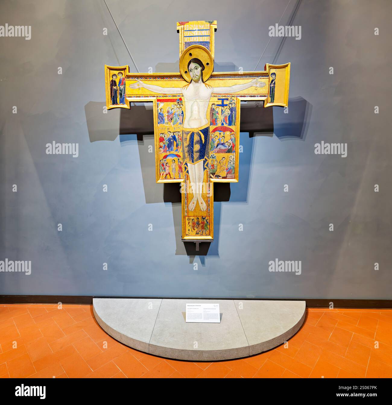 Florence Tuscany Italy. Uffizi Gallery. Crucifix with Scenes from the ...