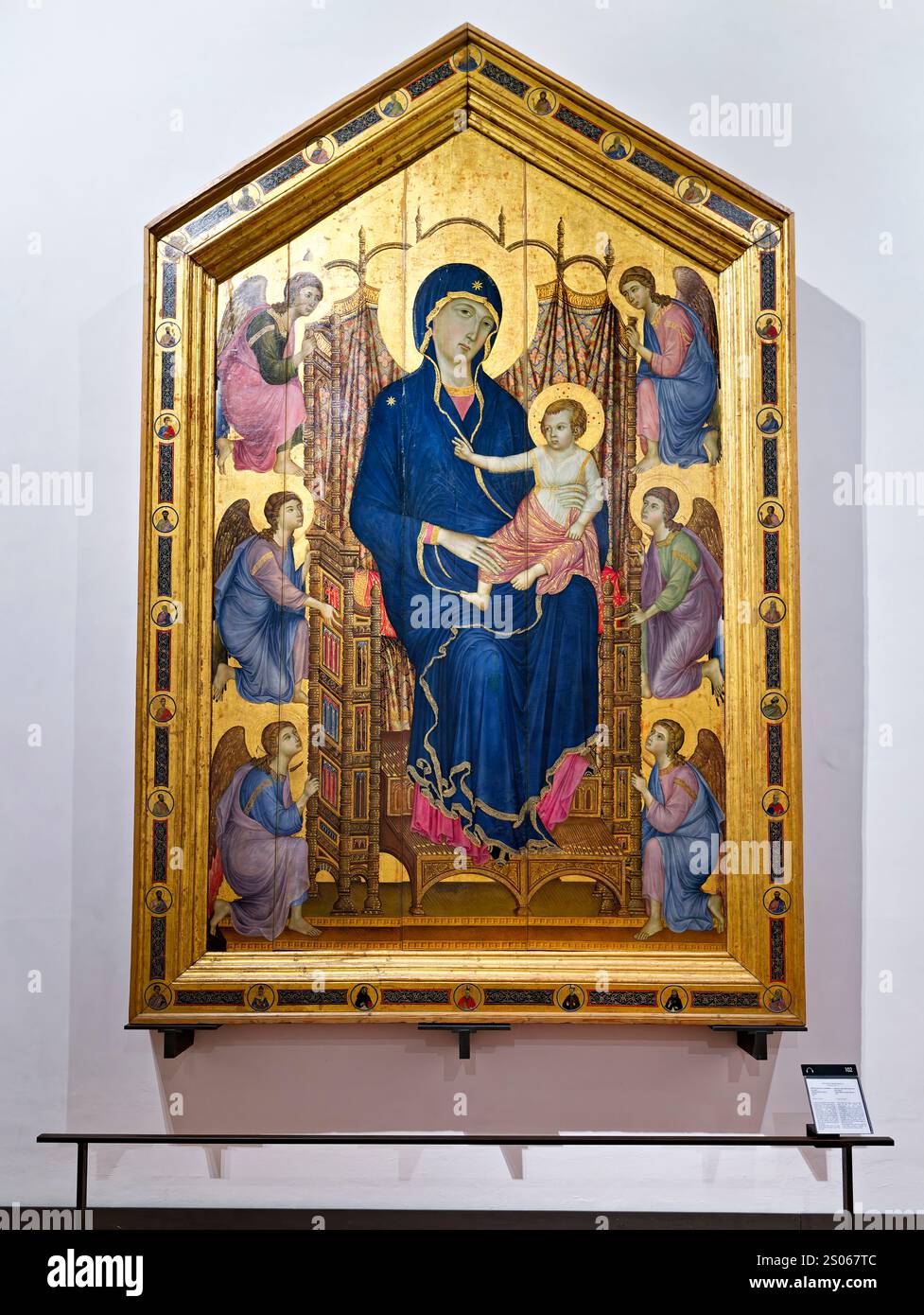 Florence Tuscany Italy. Uffizi Gallery. Duccio di Buoninsegna. Madonna with Child and Angels ...