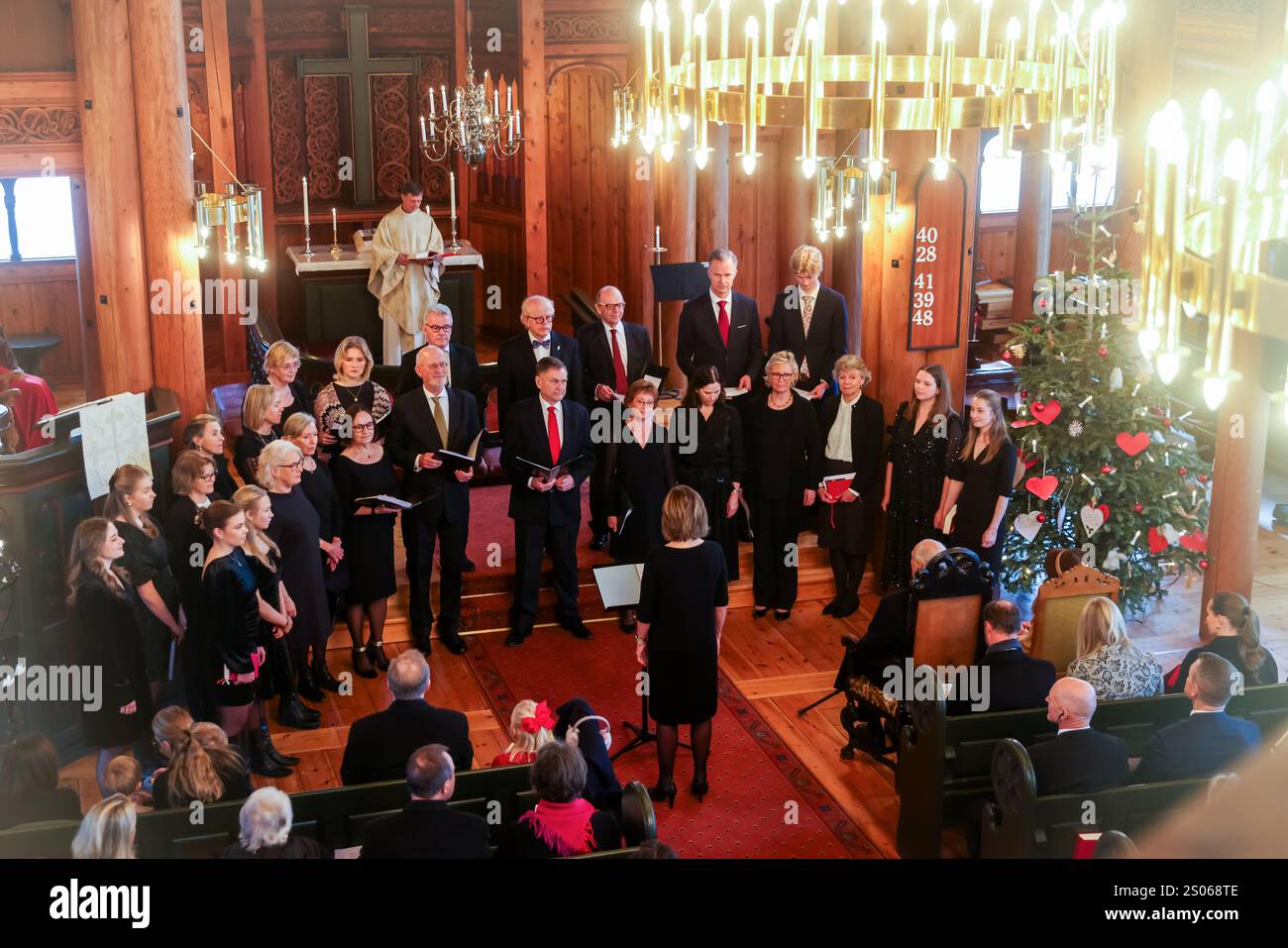 Oslo, Norway. 25th Dec, 2024. Oslo 20241225. The Norwegian Royal Family ...