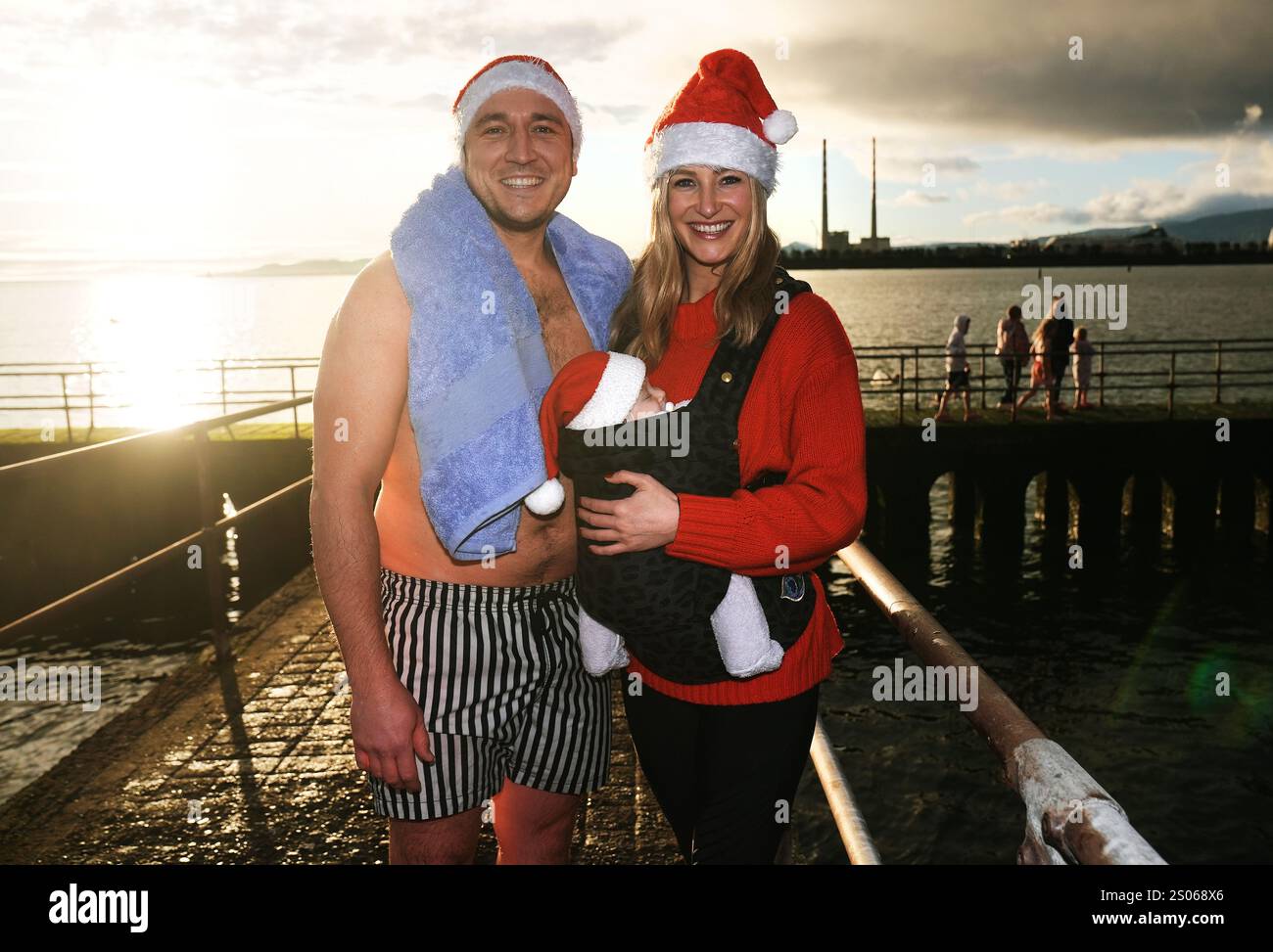 Sean Mulligan (left) and Jill Owens with their ten-week-old daughter ...