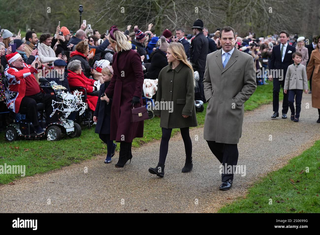 Lena Tindall, Zara Tindall, Isla Phillips and Peter Phillips attending ...