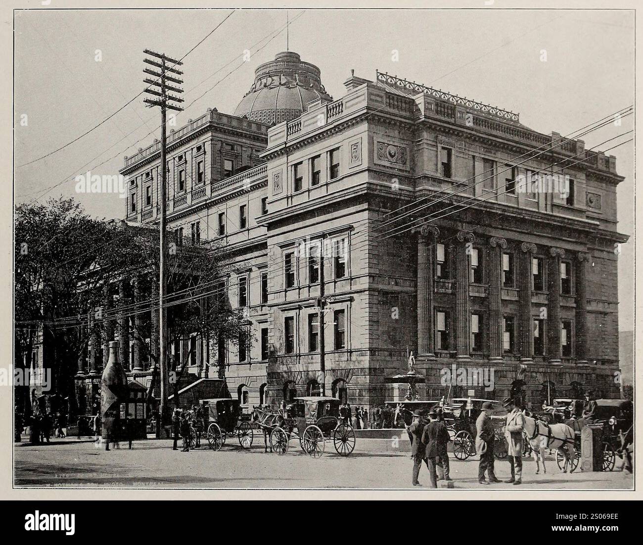 The Court House, or Palais De Justice, Montreal. Vintage late 19th ...