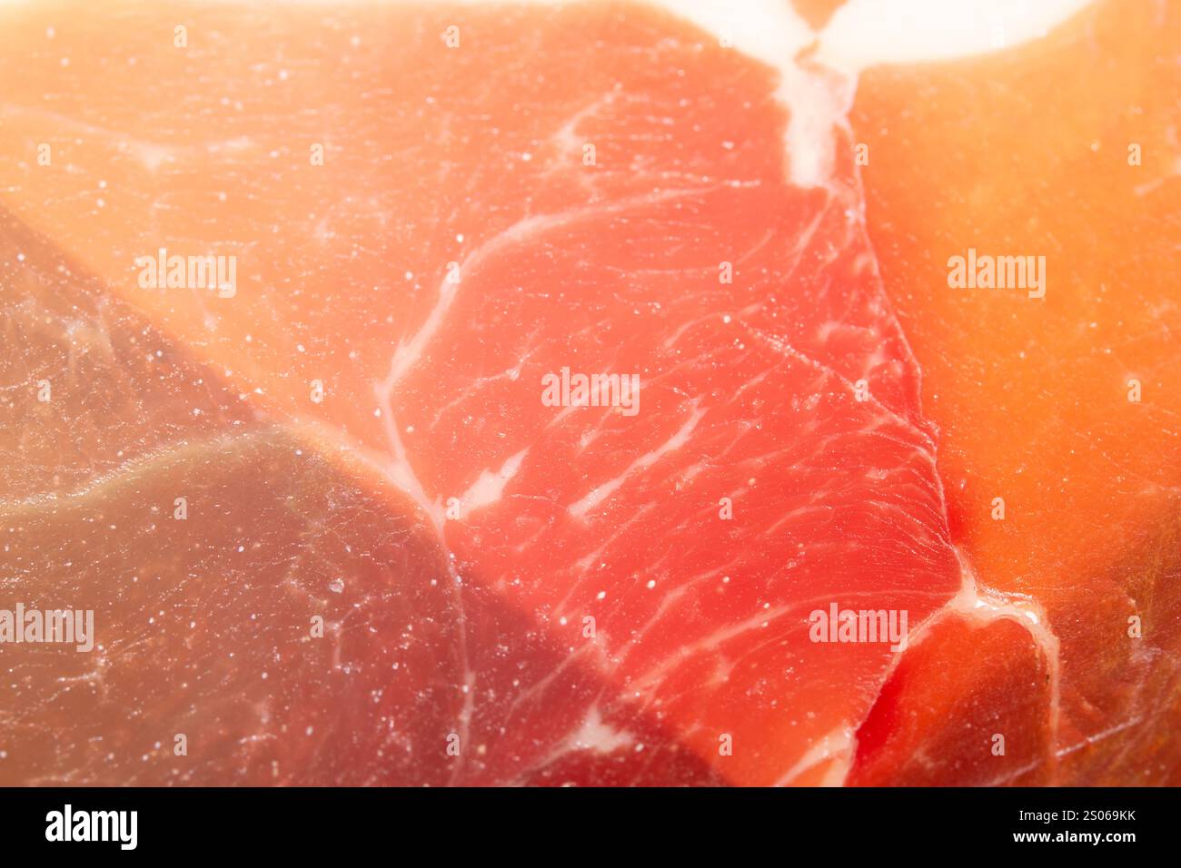 Close Up of Thin Cut Meat Bacon Macro Juicy Pork Stock Photo - Alamy