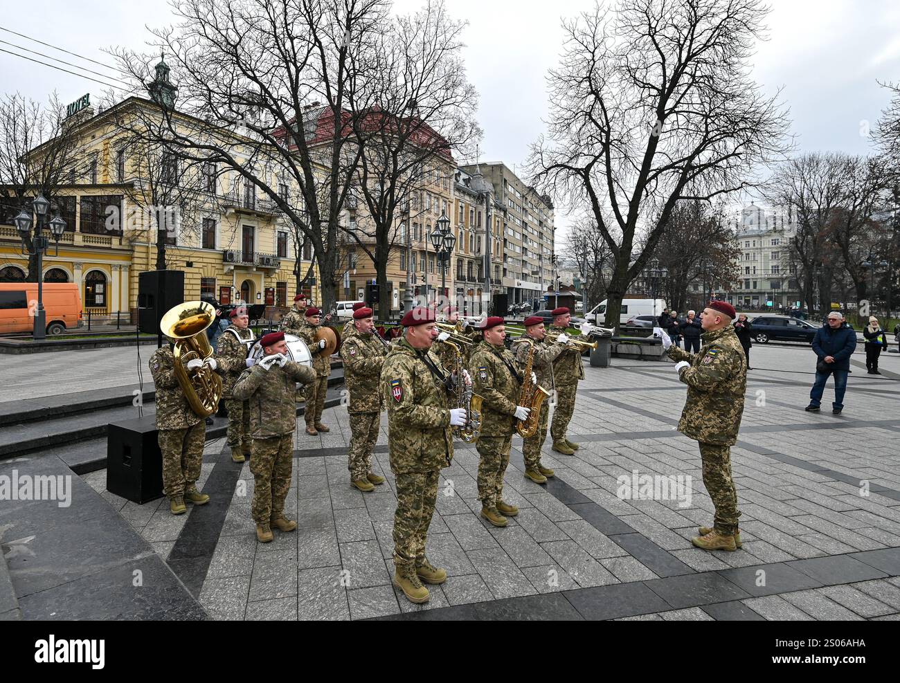 LVIV, UKRAINE - DECEMBER 23, 2024 - The ceremony to install Ukraine’s ...
