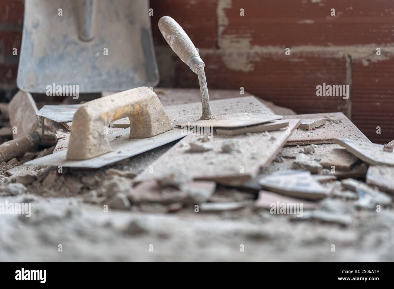 Tools for doing demolition by hand and masonry work Stock Photo - Alamy