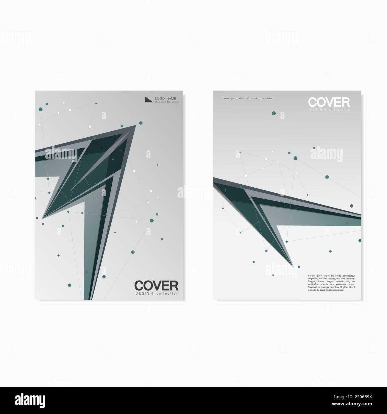 Brochure cover template. Annual report book, magazine poster in A4 with ...