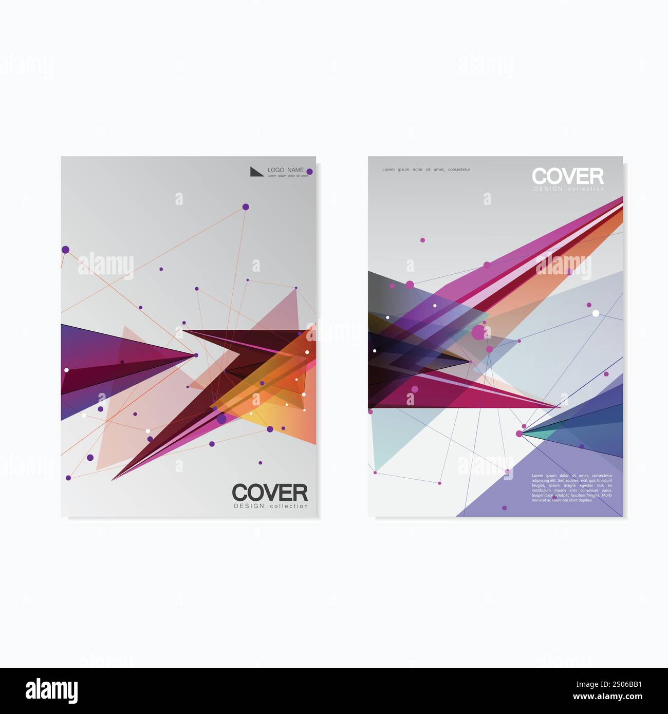 Brochure cover template. Annual report book, magazine poster in A4 with ...