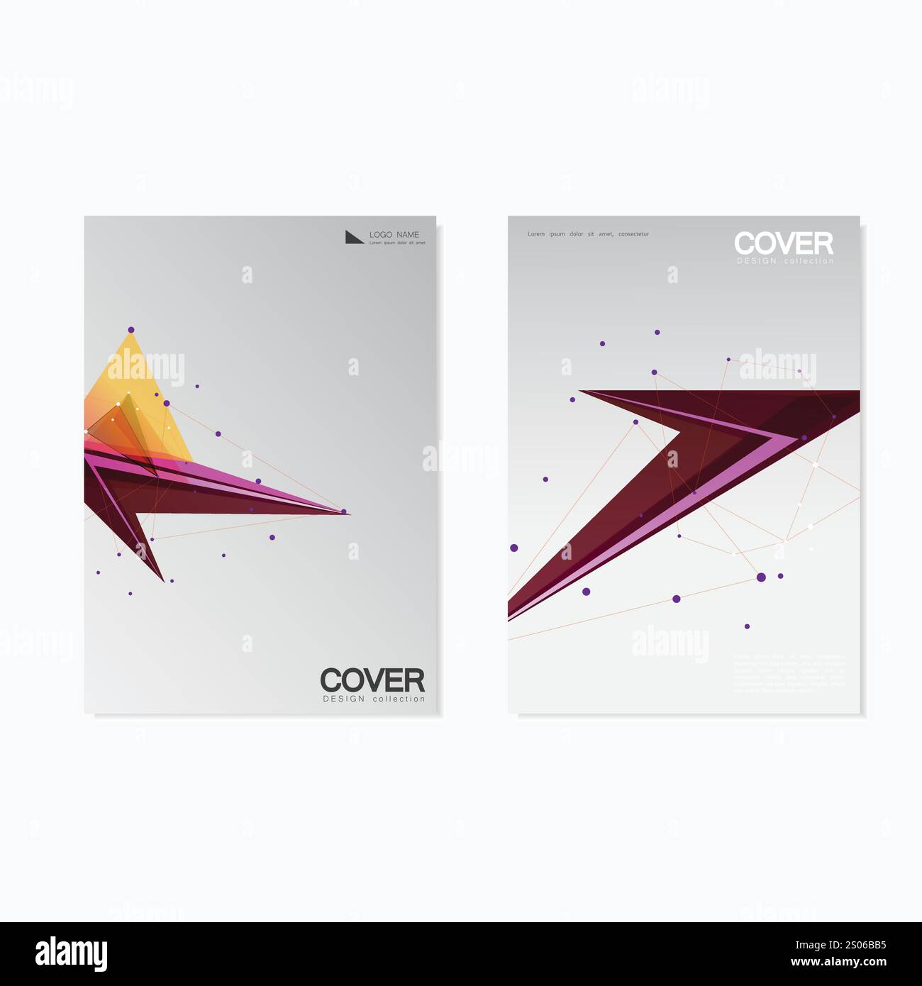 Brochure cover template. Annual report book, magazine poster in A4 with ...