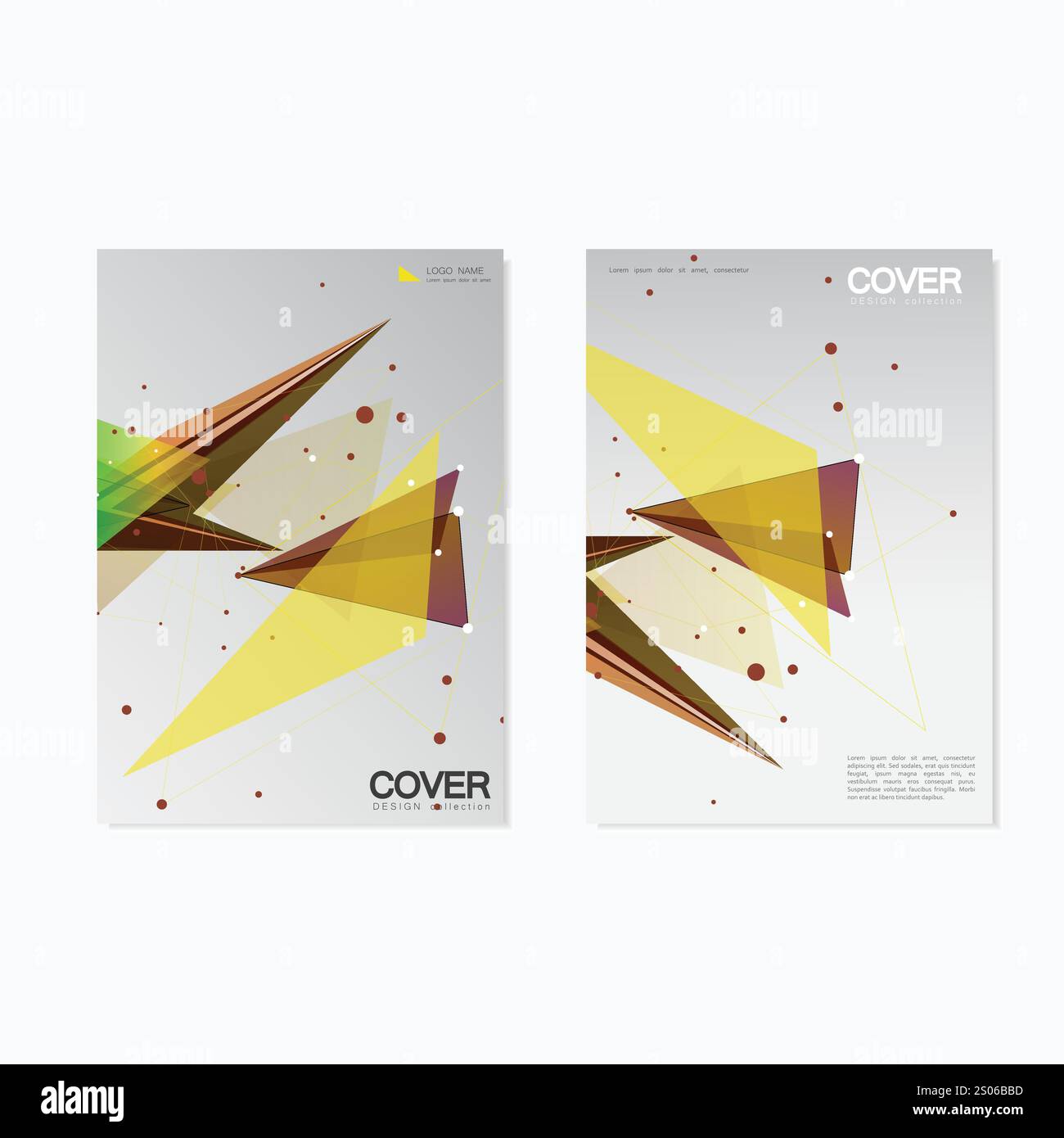Brochure cover template. Annual report book, magazine poster in A4 with ...