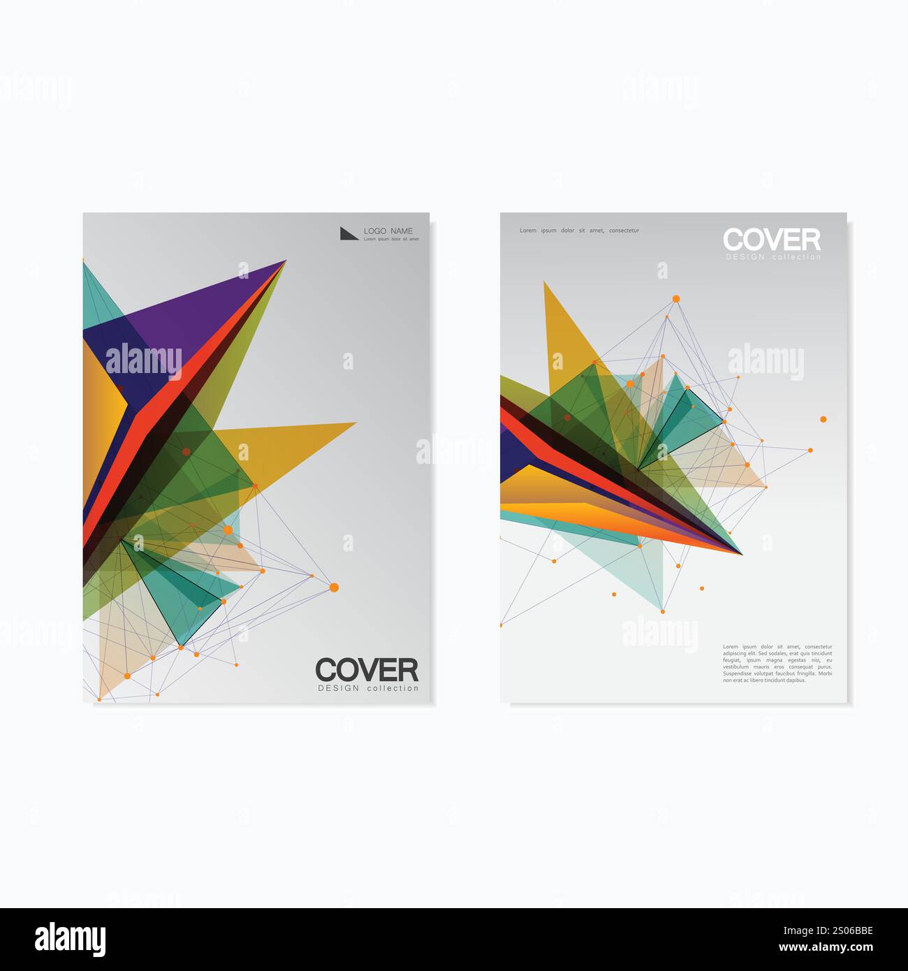 Brochure cover template. Annual report book, magazine poster in A4 with ...