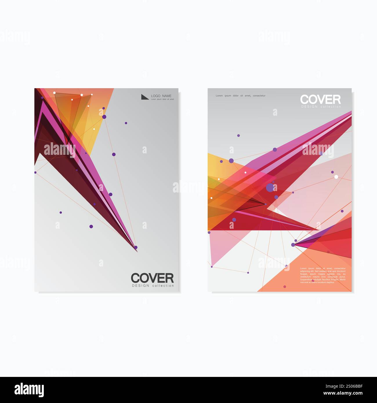 Brochure cover template. Annual report book, magazine poster in A4 with ...