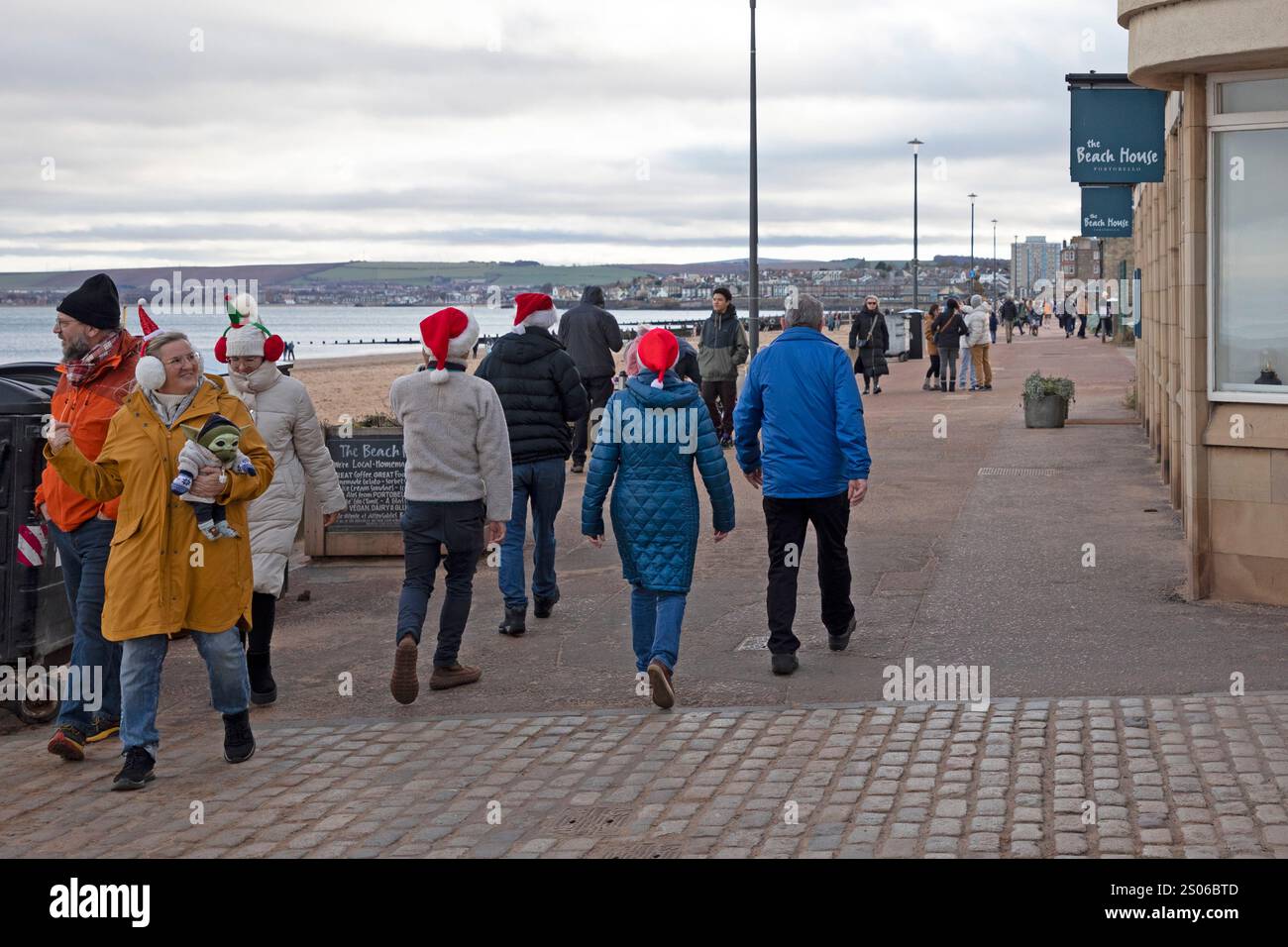 Portobello, Edinburgh, Scotland, UK. 25 December 2024. A Christmas day ...