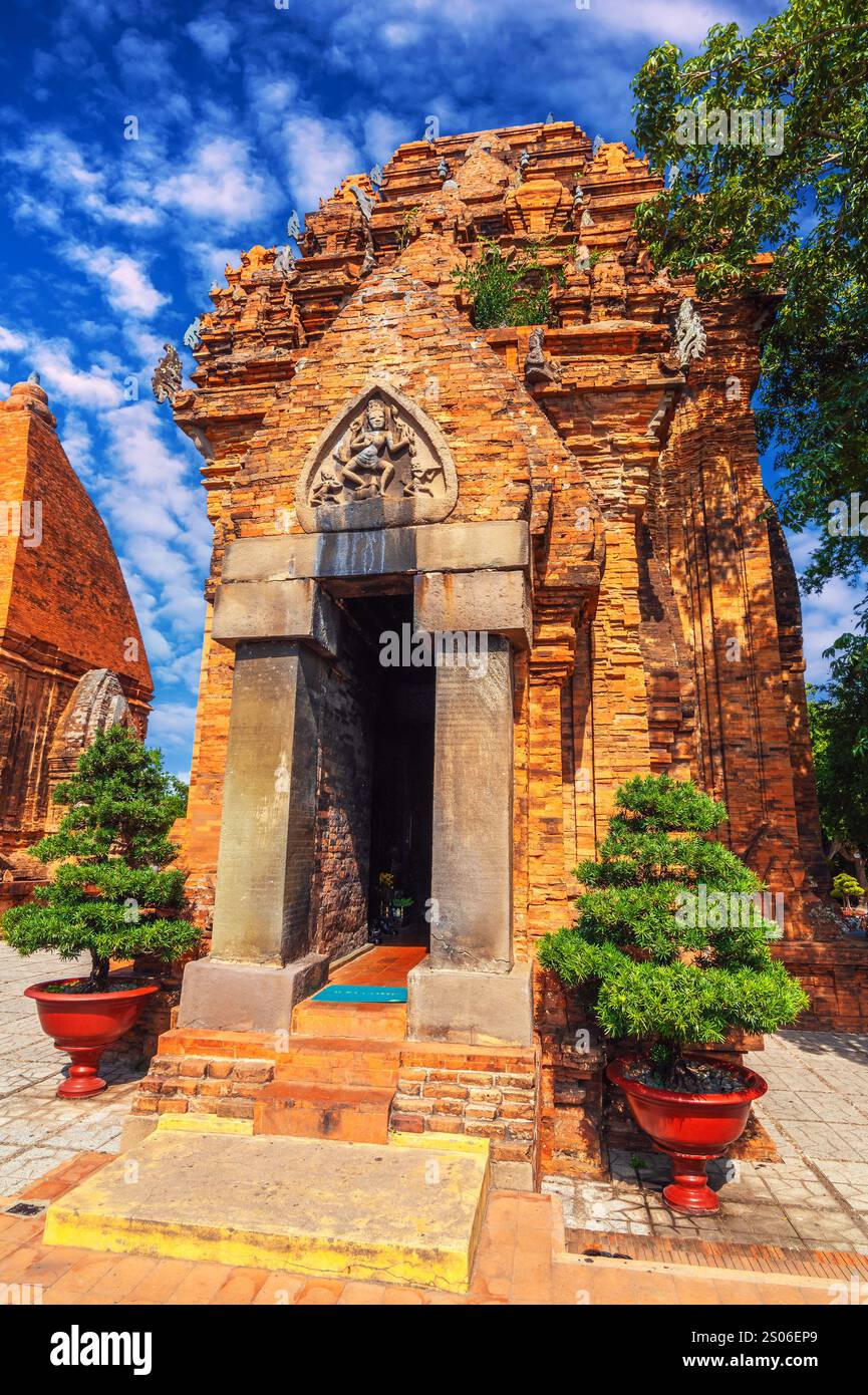 Ancient Po Nagar Cham Towers in Nha Trang in Vietnam. A famous tourist ...