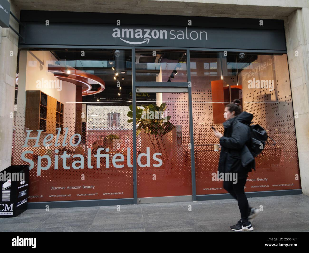 Amazon Salon, a hair salon Spitalfields Market London UK, where ...