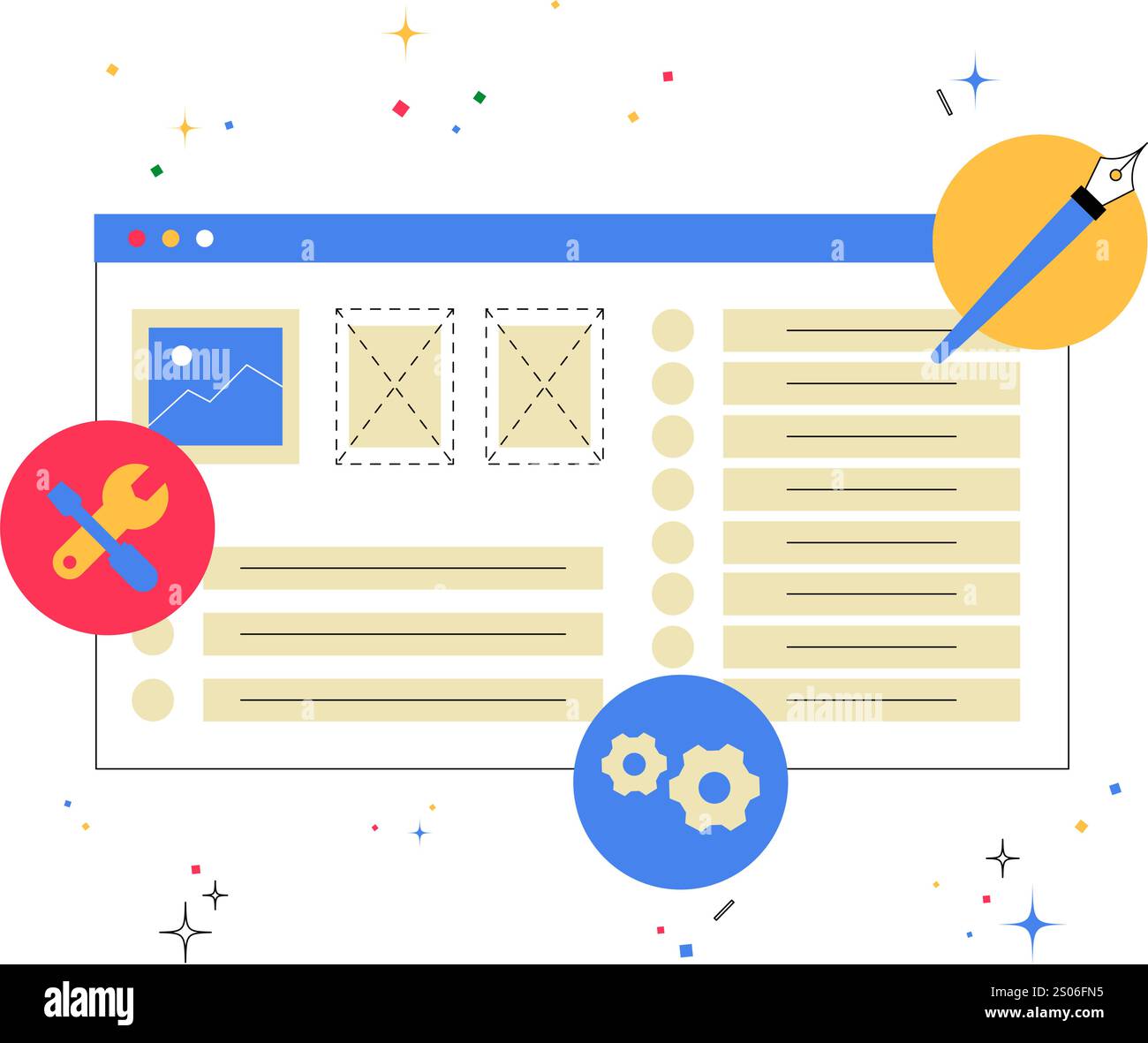 Online tools and features hi-res stock photography and images - Alamy