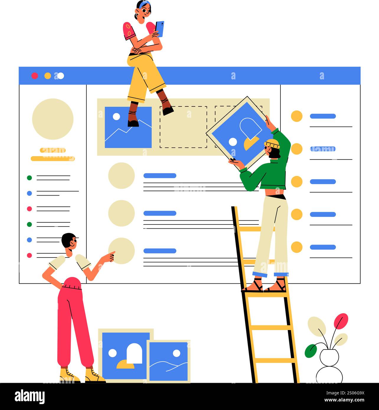 Interactive Ux Ui Brainstorming Stock Vector Images Alamy