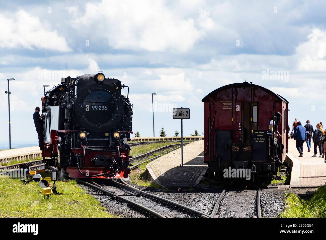 Harzer Schmalspurbahn Die Brockenbahn, fotografiert am 6. Juni 2024 Harz Sachsen-Anhalt ...
