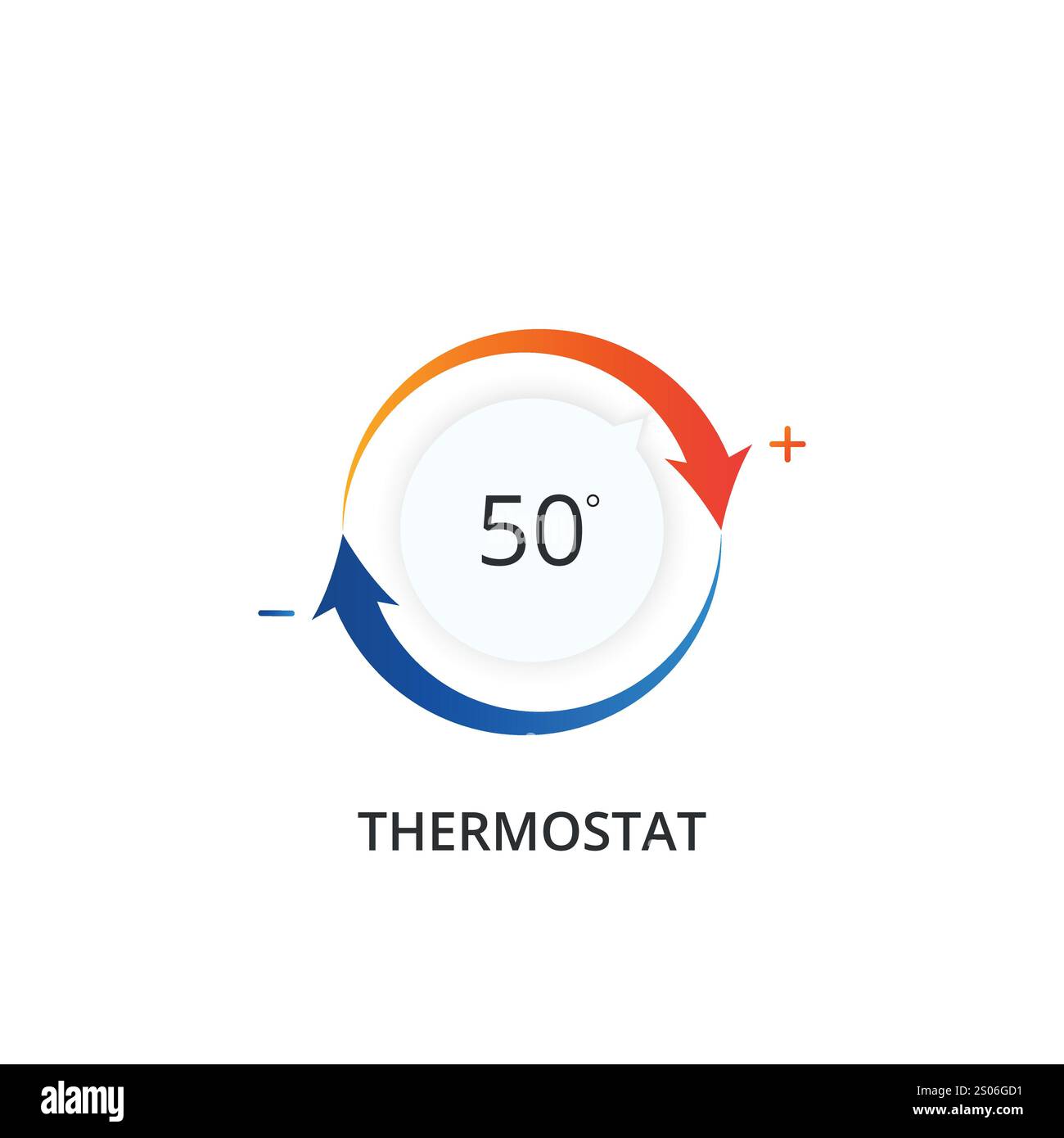 Thermostat icon. Climate control regulator. Temperature controller ...