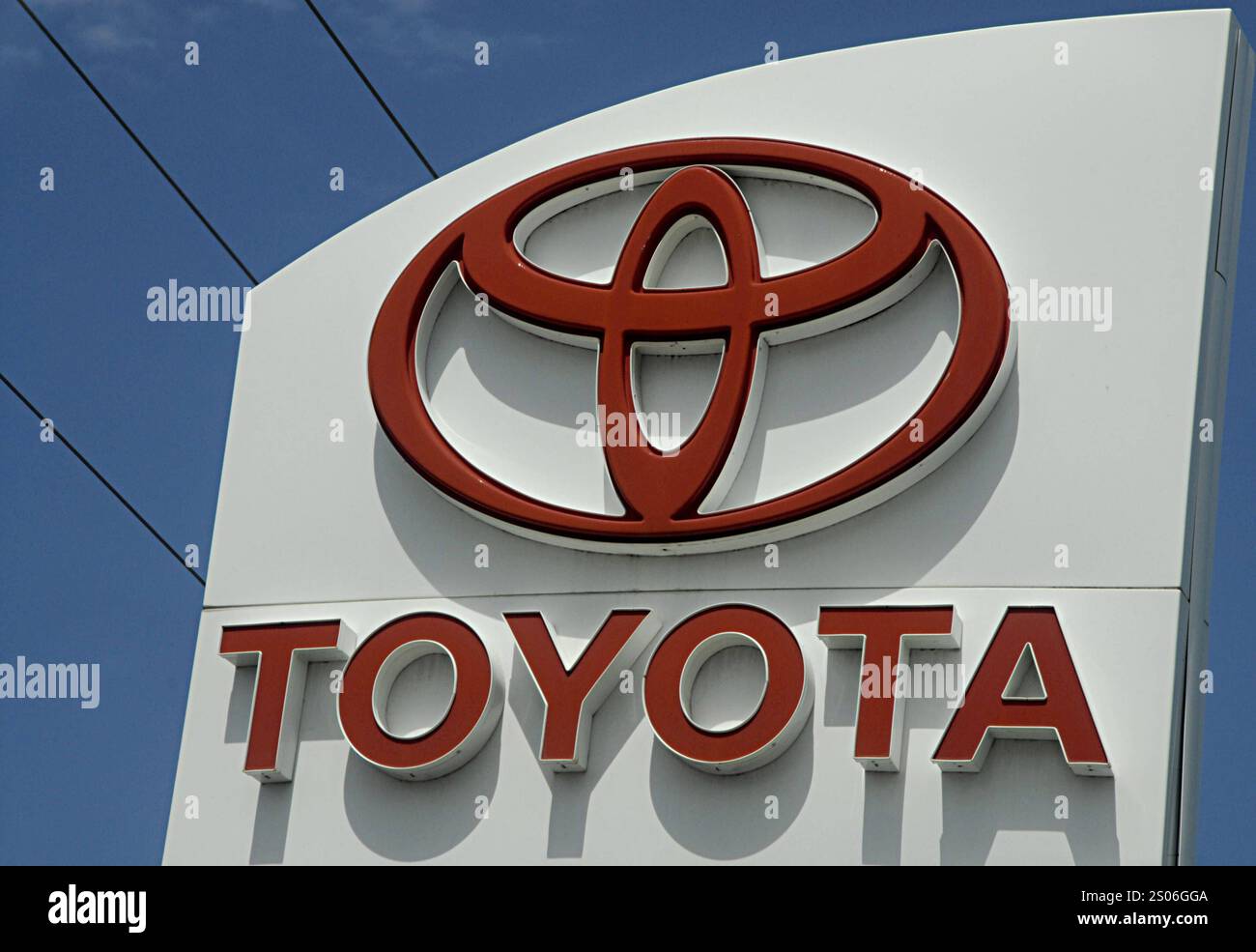 LEWISTON/IDAHO /USA- Toyota cars dearler and toyota sign in rular ...