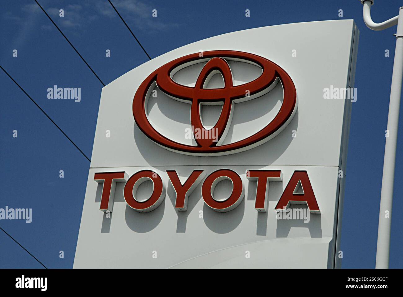 LEWISTON/IDAHO /USA- Toyota cars dearler and toyota sign in rular ...