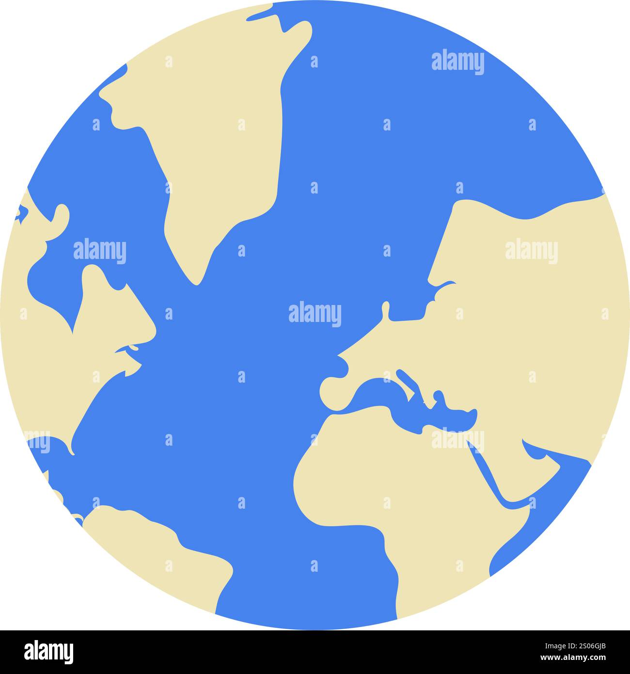 Earth Globe In Flat Vector Illustration Symbolizing Geography ...