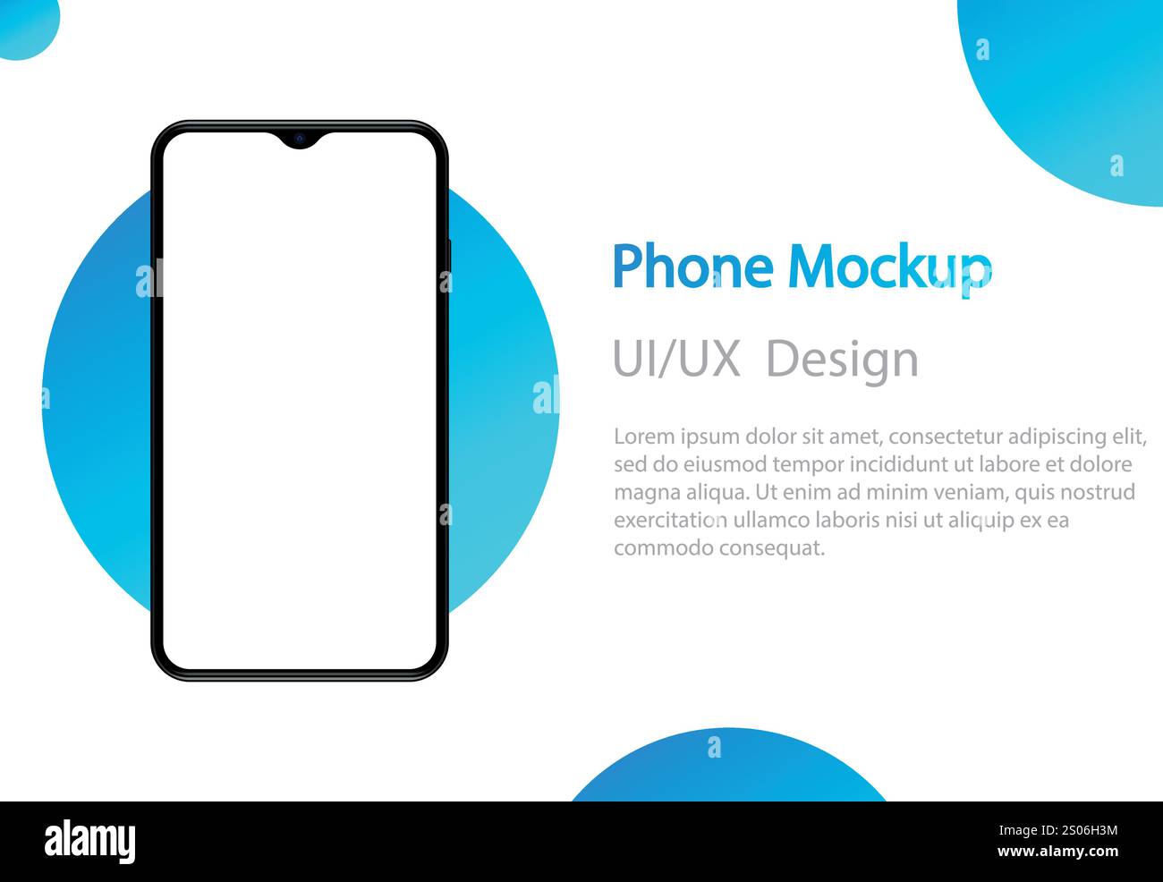 Realistic smartphone mockup with blank screen. Mockup generic device ...