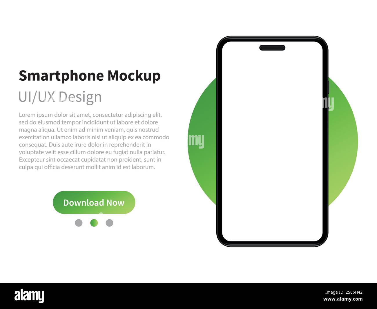 Device UI, UX mockup for presentation template. Mockup smartphone ...