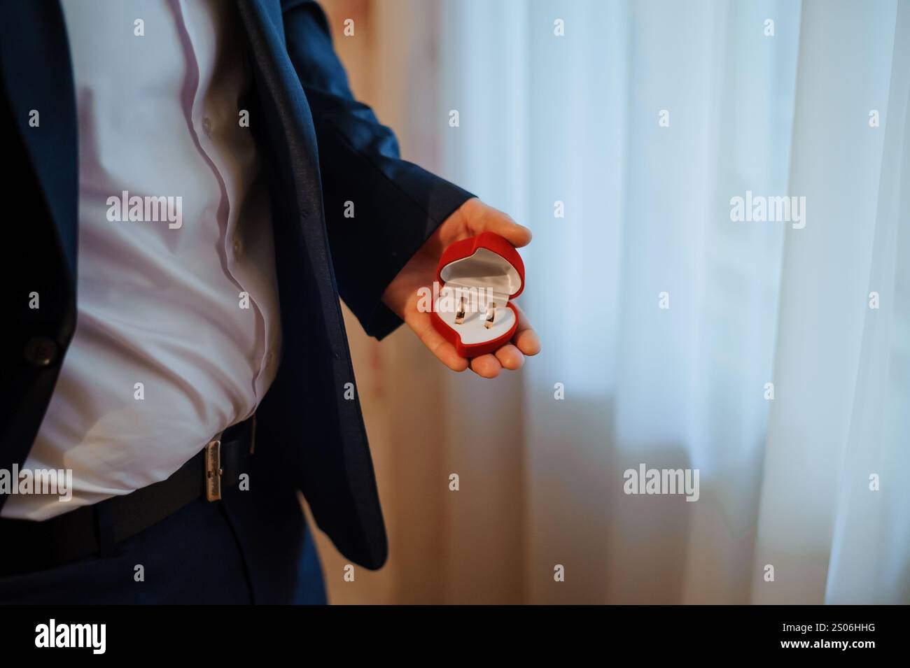 Elegant Engagement Ring Display in Classy Setting Stock Photo - Alamy