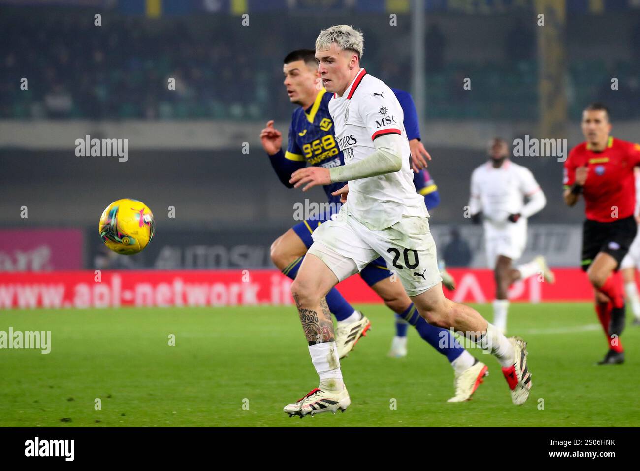 Verona, Italia. 20th Dec, 2024. AC Milan's Alex Jimenez In action ...