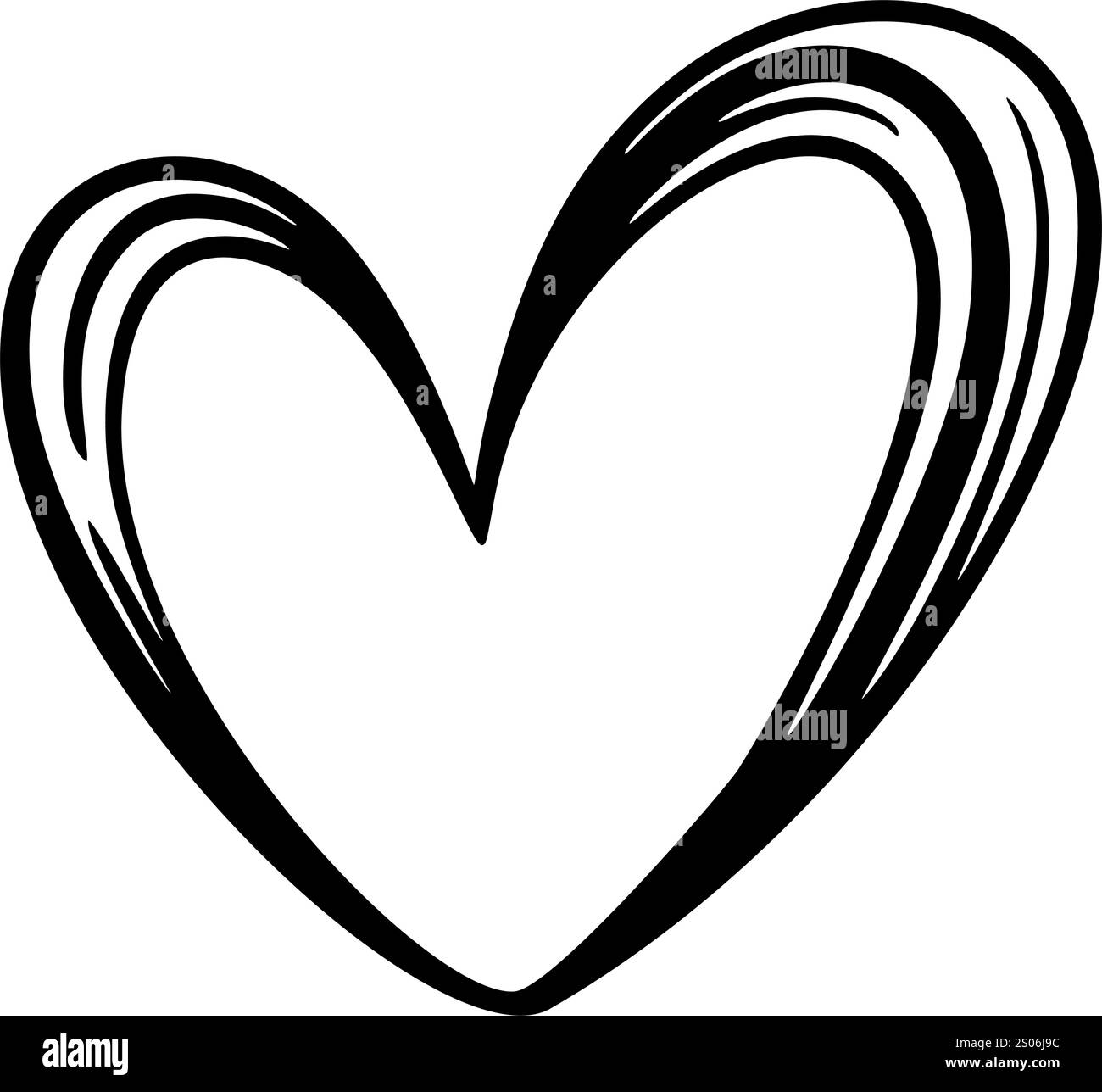 Bold vector heart silhouette, ideal for logos, greeting cards, and ...