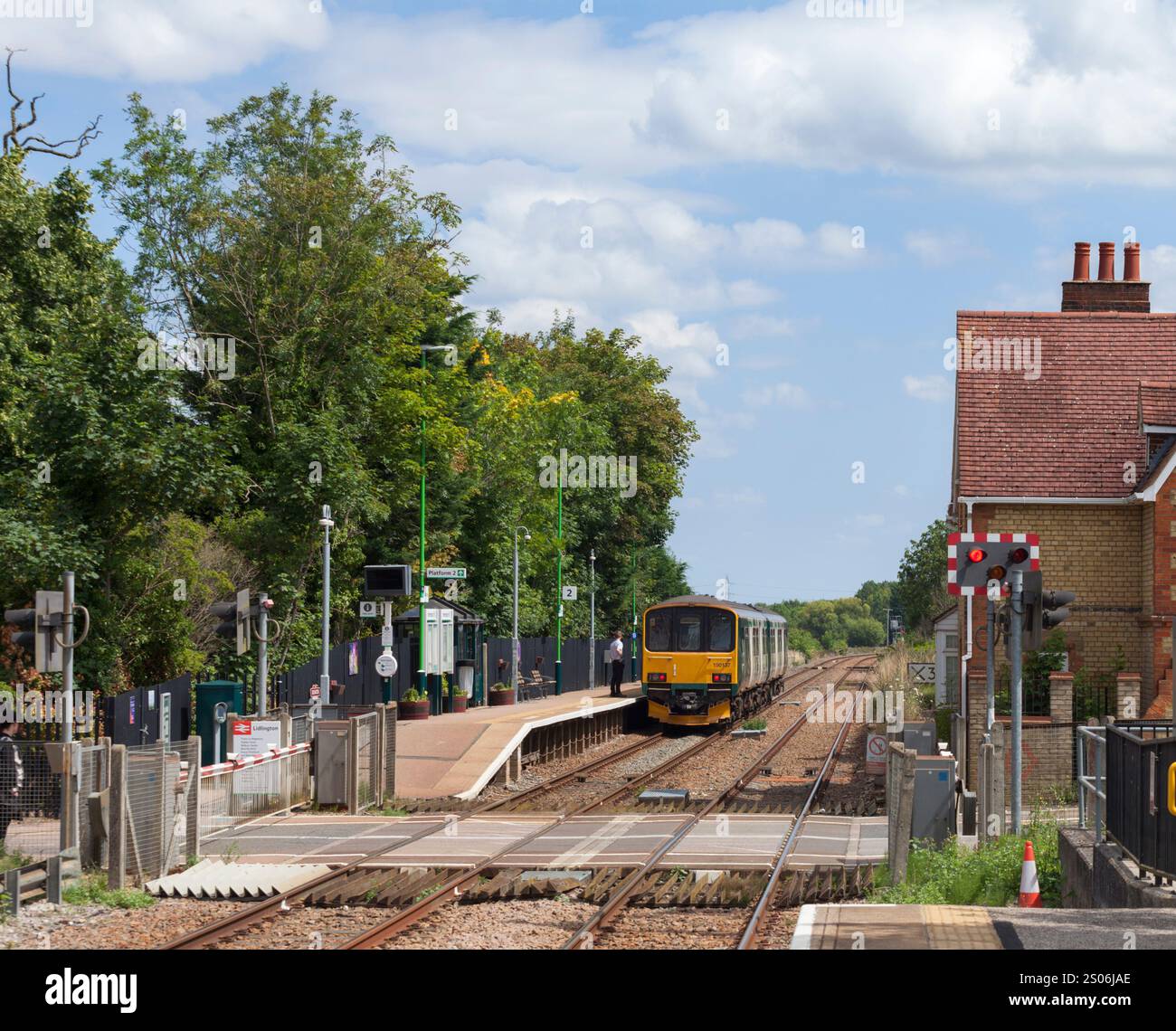 West Midlands Railway class 150 sprinter train 150137 at Lidlington ...