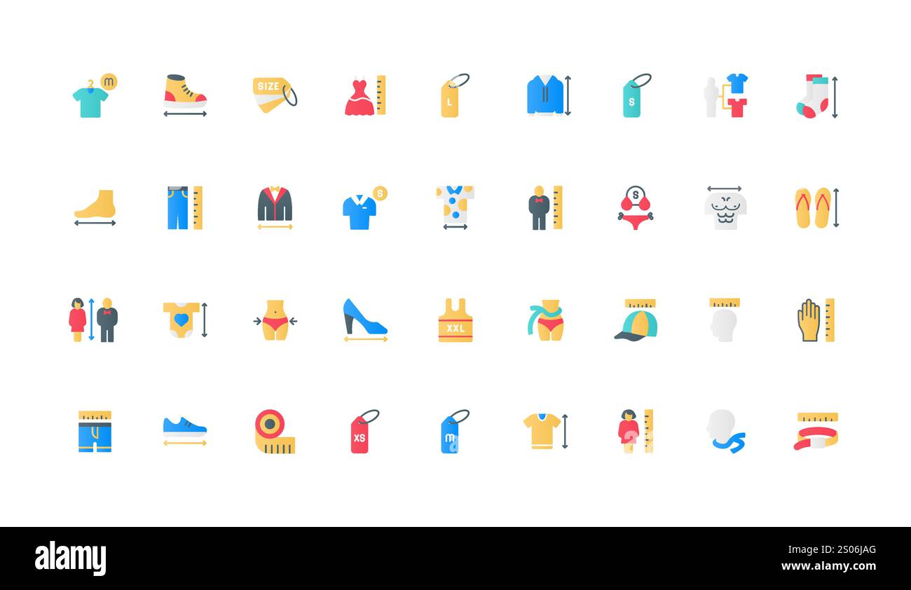 Fashion clothing size, ruler and guide charts to measure human body and ...