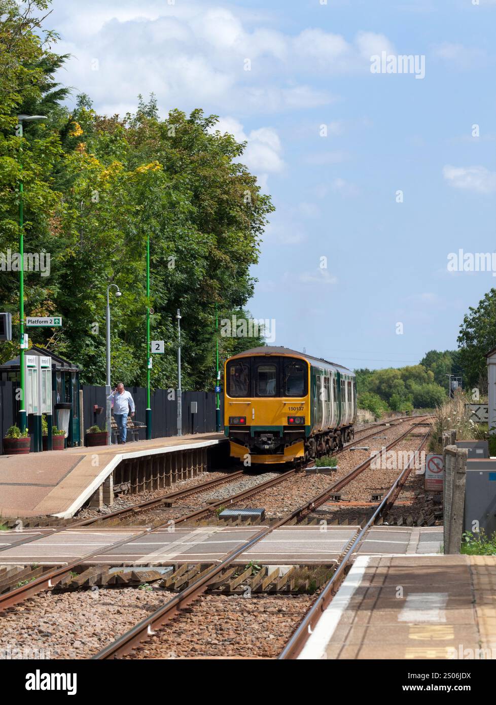 West Midlands Railway class 150 sprinter train 150137 at Lidlington ...