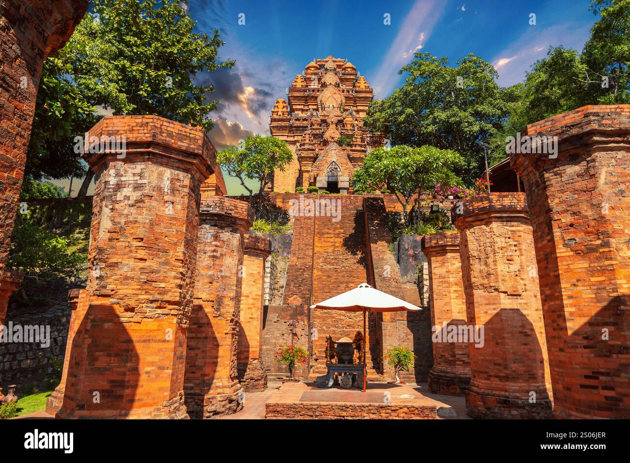 Po Nagar Cham Towers in Nha Trang in Vietnam. Ancient ruins of a Hindu ...