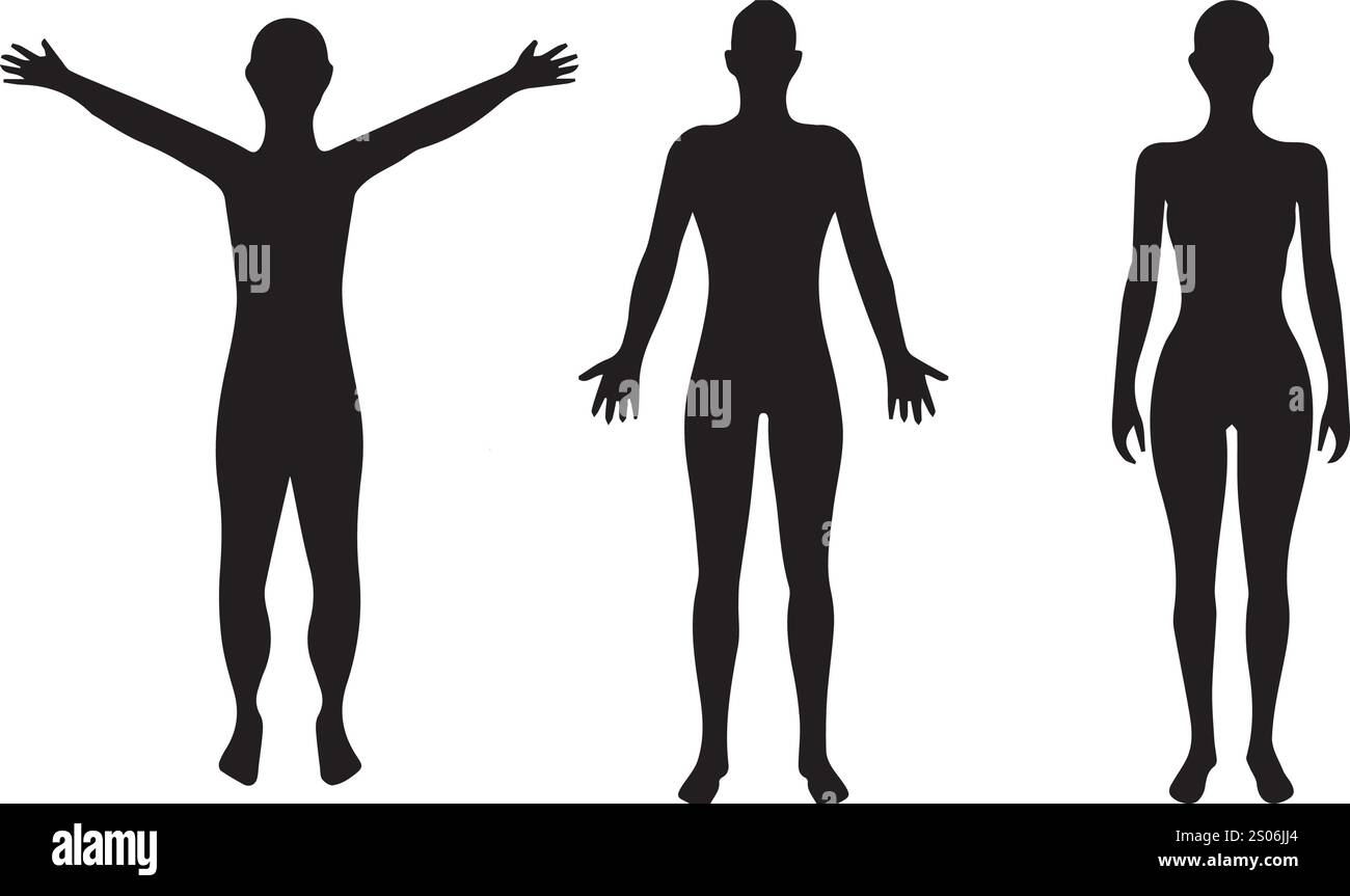 colorful vector illustrations of human silhouette Stock Vector Image ...