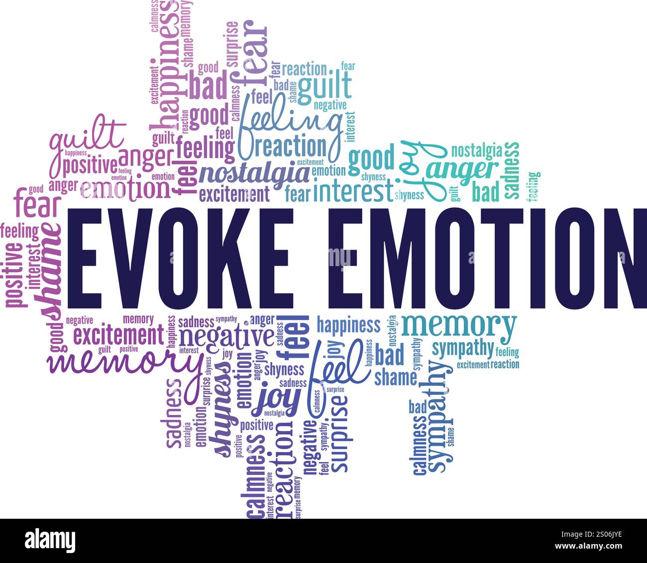 Evoke Emotions word cloud conceptual design isolated on white background Stock Vector Image ...