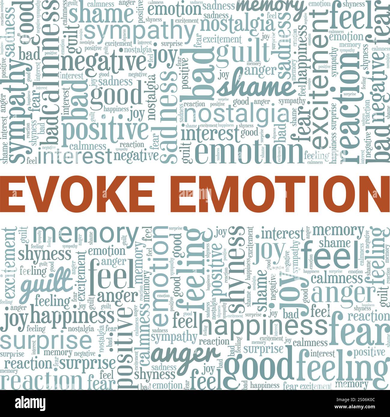 Evoke Emotions word cloud conceptual design isolated on white background Stock Vector Image ...