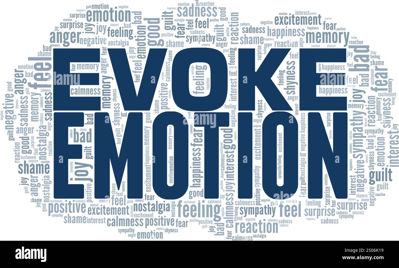 Evoke Emotions word cloud conceptual design isolated on white background Stock Vector Image ...