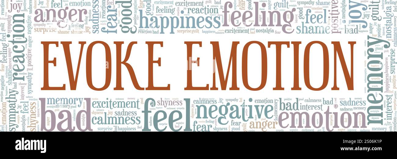 Evoke Emotions word cloud conceptual design isolated on white background Stock Vector Image ...