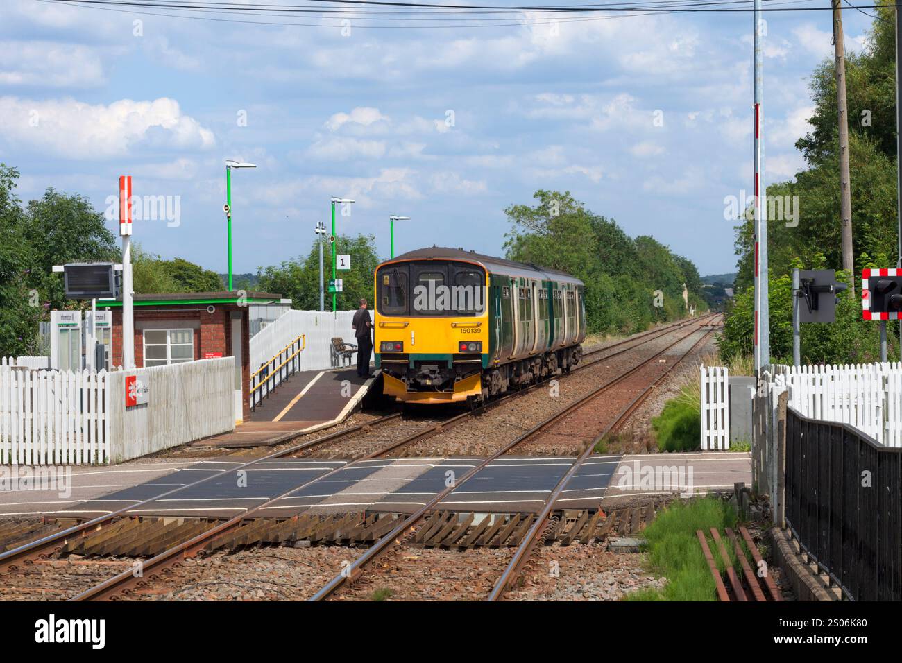 West Midlands Railway class 150 sprinter train 150139 at Aspley Guise ...