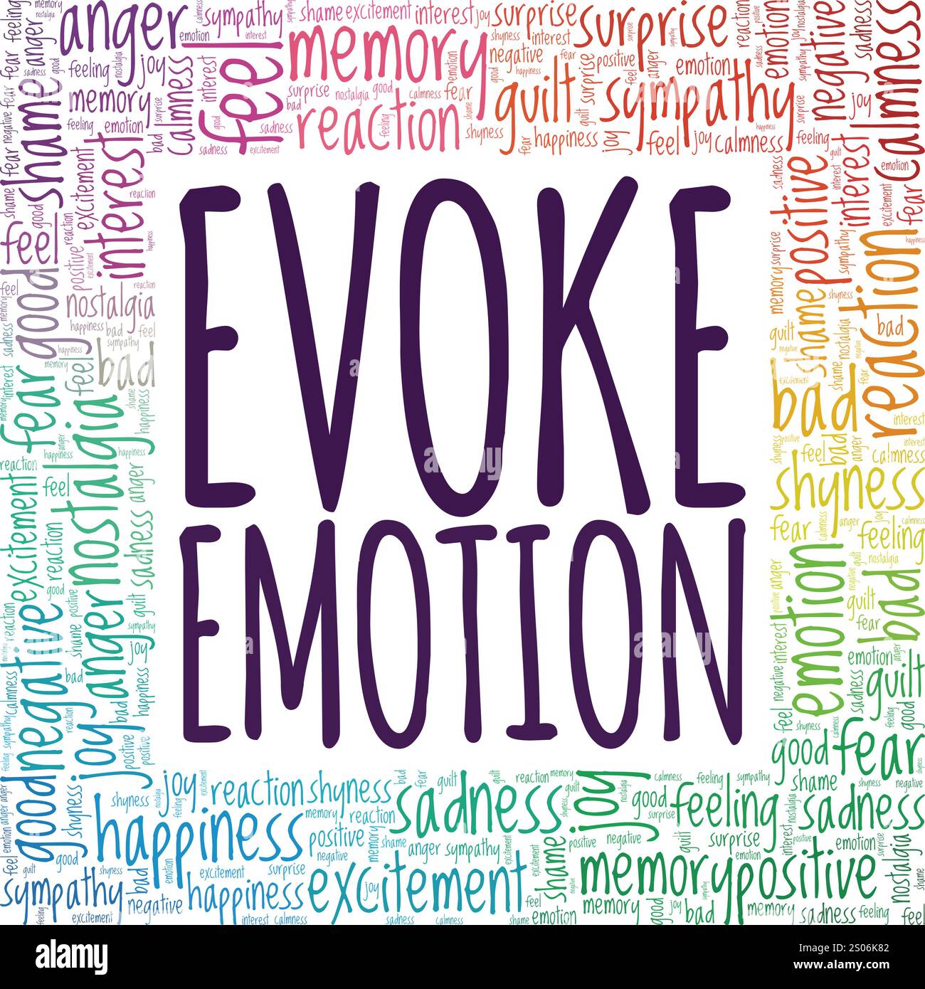 Evoke Emotions word cloud conceptual design isolated on white background Stock Vector Image ...