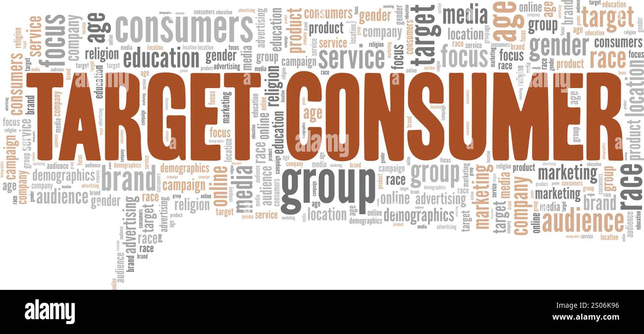 Target Consumer word cloud conceptual design isolated on white ...