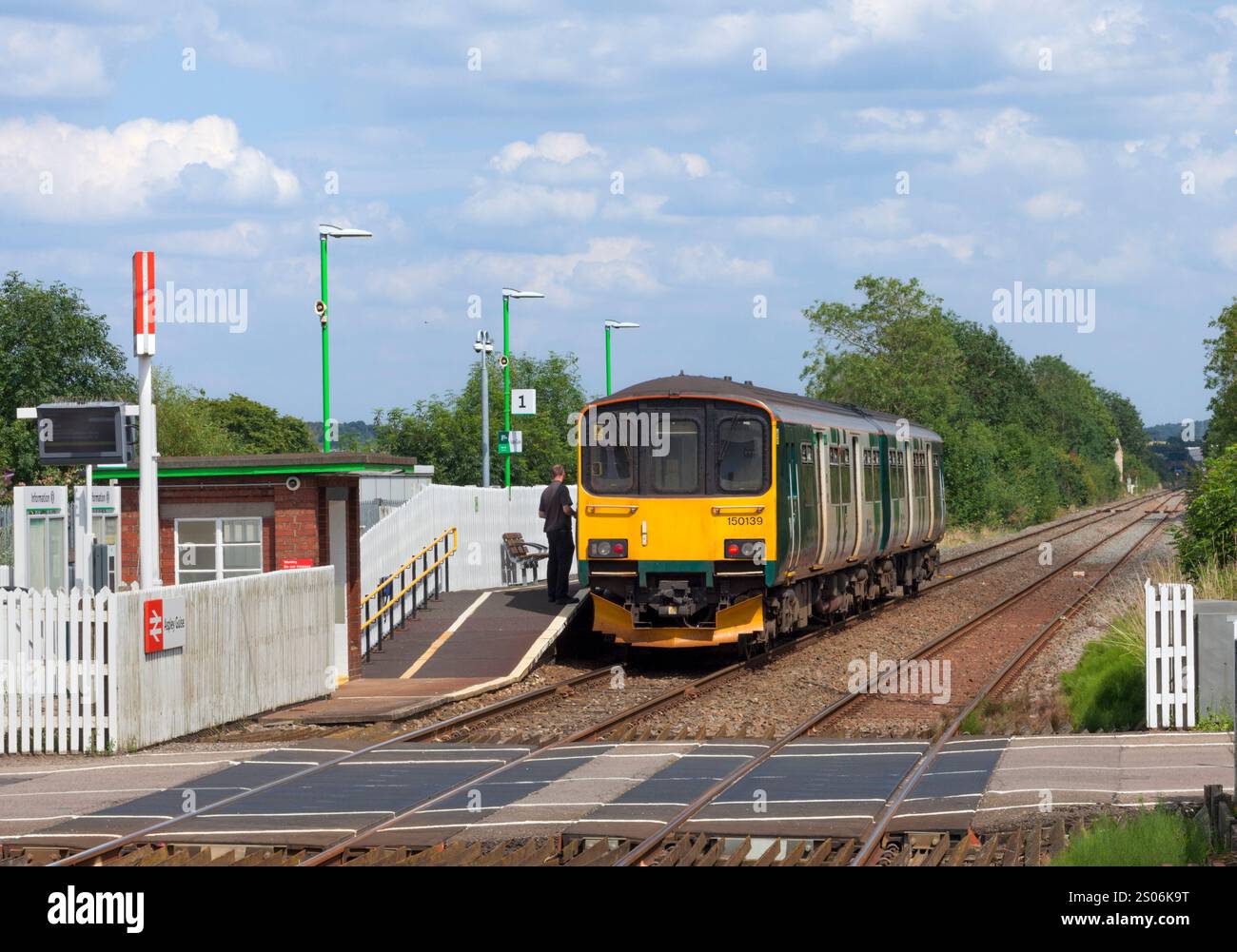 West Midlands Railway class 150 sprinter train 150139 at Aspley Guise ...