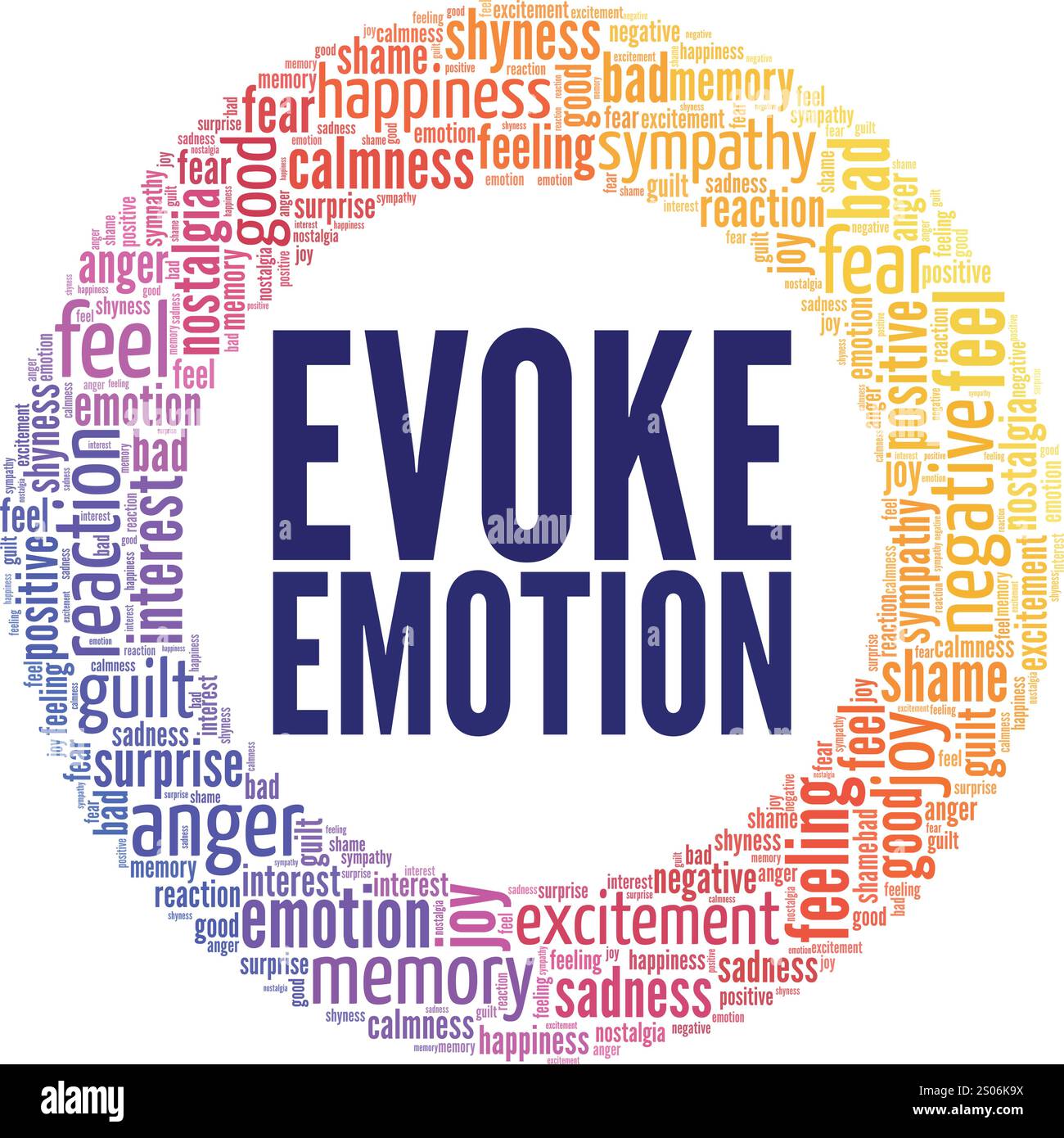 Evoke Emotions word cloud conceptual design isolated on white background Stock Vector Image ...