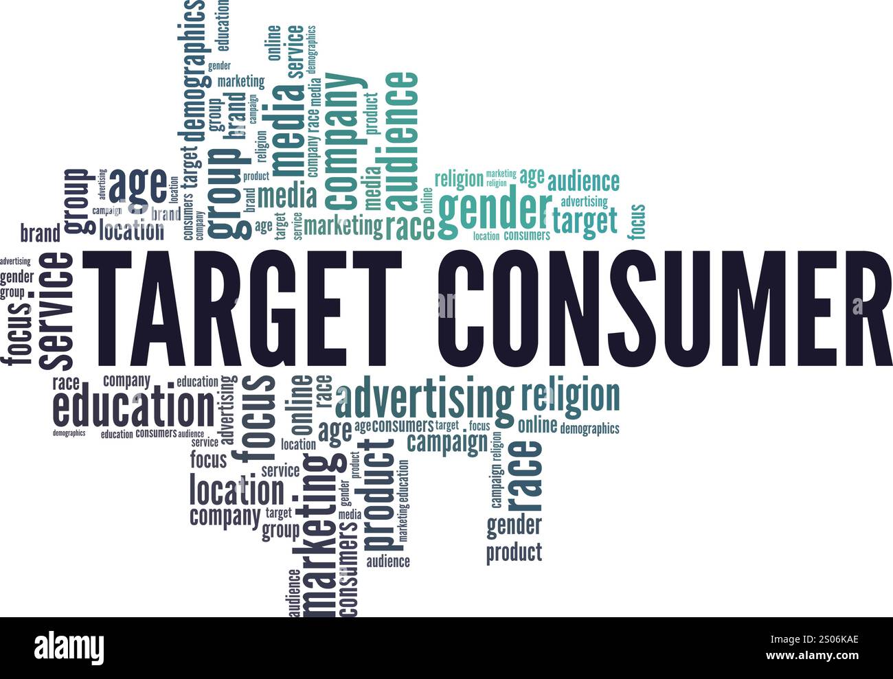 Target Consumer word cloud conceptual design isolated on white ...