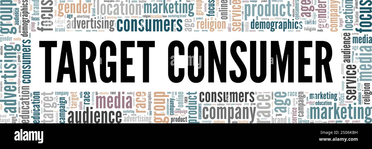 Target Consumer word cloud conceptual design isolated on white ...