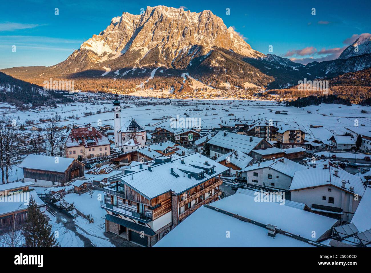Lermoos, Österreich, Europa, Zugspitze, Alpen, Winterlandschaft ...