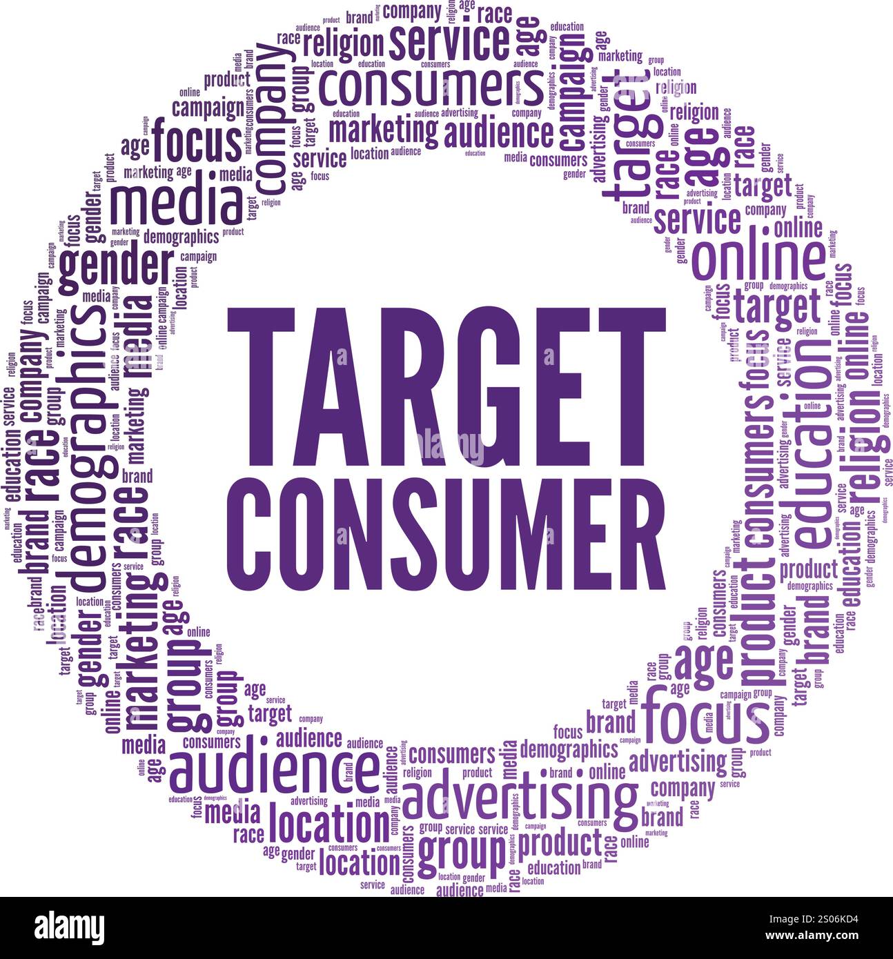 Target Consumer word cloud conceptual design isolated on white ...