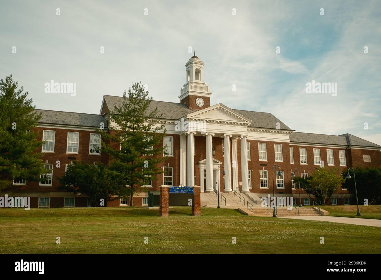 Lawrence Middle School historic building in Lawrence, New York Stock ...
